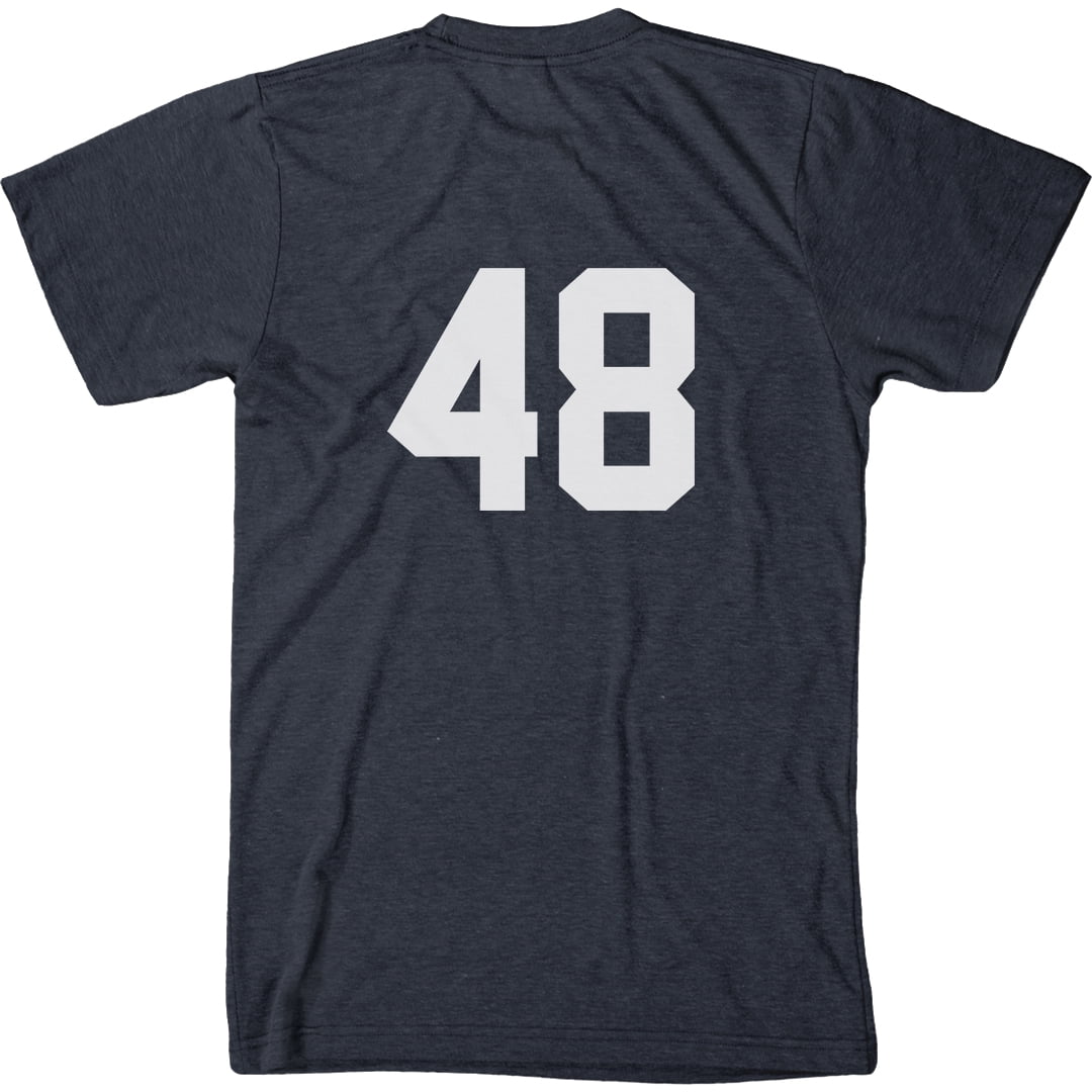 Standard White Jersey Number 48 Men's Modern Fit T-Shirt - Walmart.com