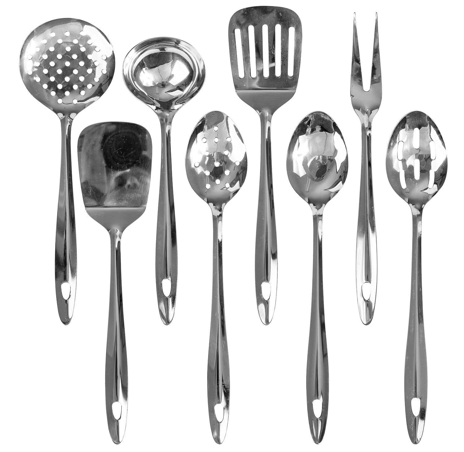 High Quality Stainless Steel 14 Utensil Set 8 Pc Cooking Serving