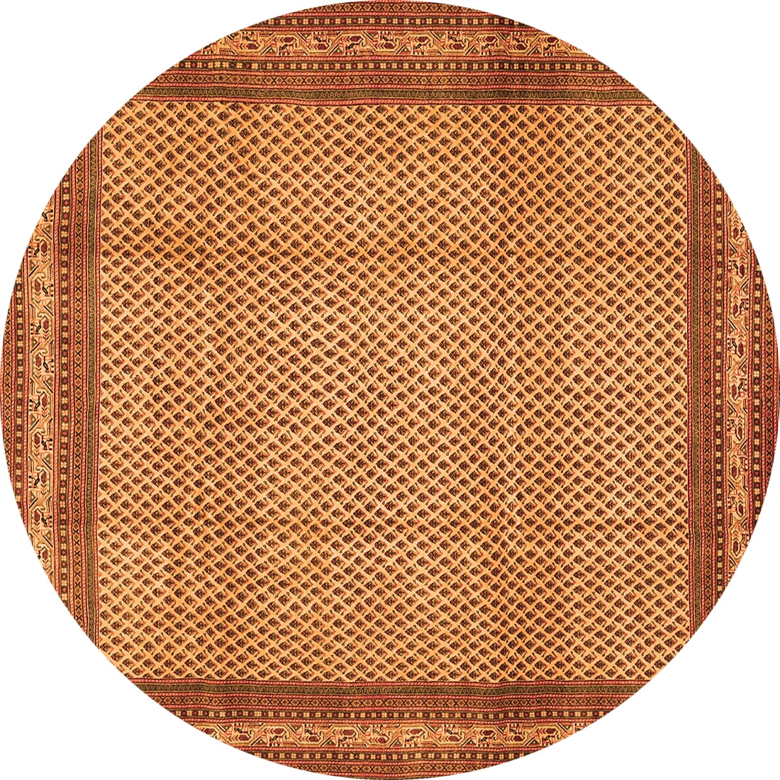 Ahgly Company Indoor Round Persian Orange Traditional Area Rugs, 5 ...