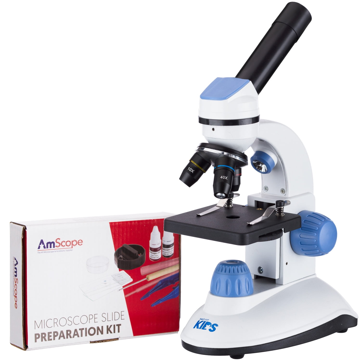 AmScope AmScope-KIDS 40X-400X Dual Illumination Microscope for Kids ...