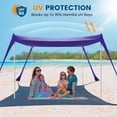 Beach Tent Sun Shelter 10 x 10 Ft UPF50+ UV Protection with Sandbags ...