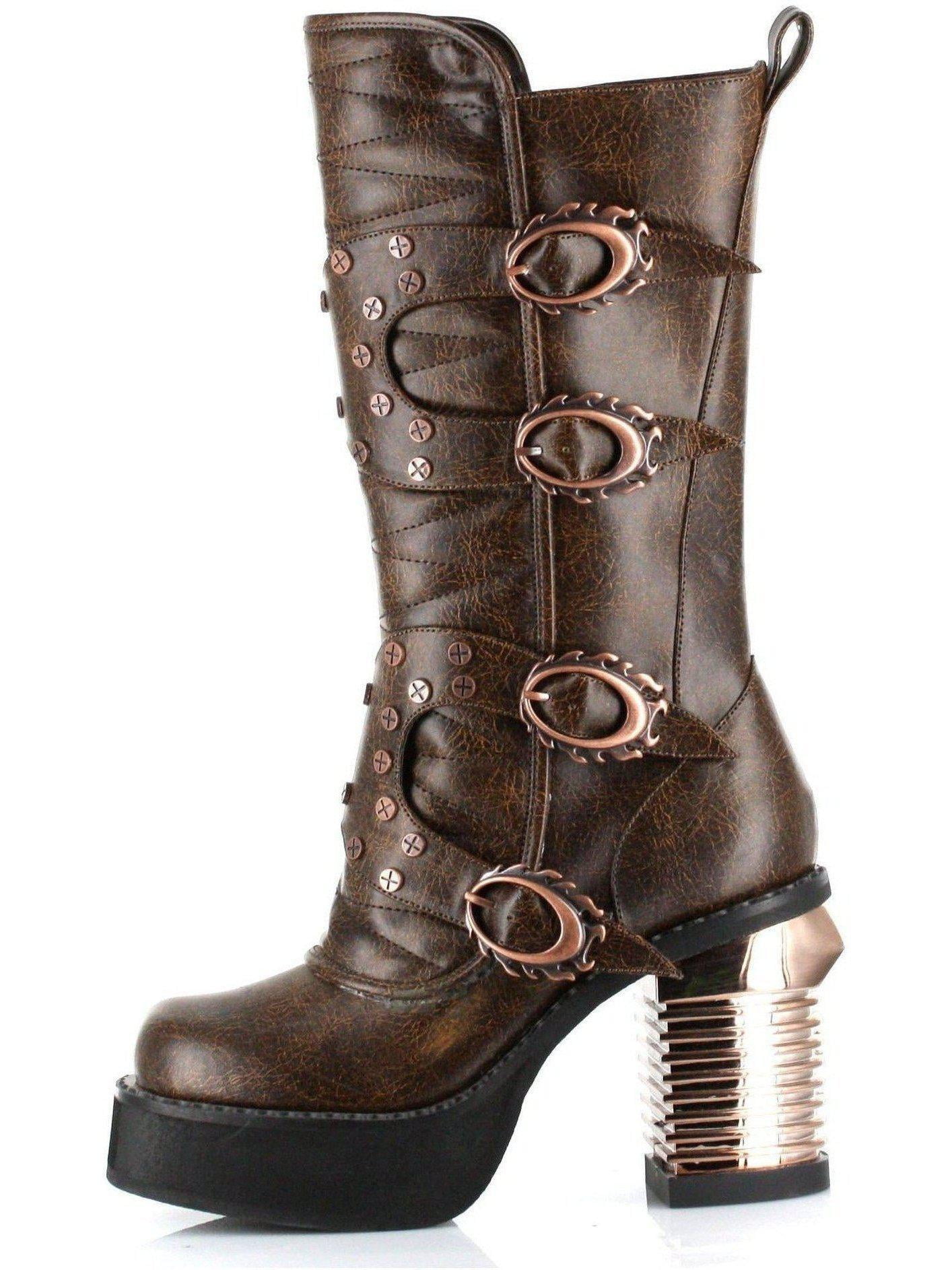 Hades Shoes H-Harajuku Steampunk captain boots with stitched inner ...