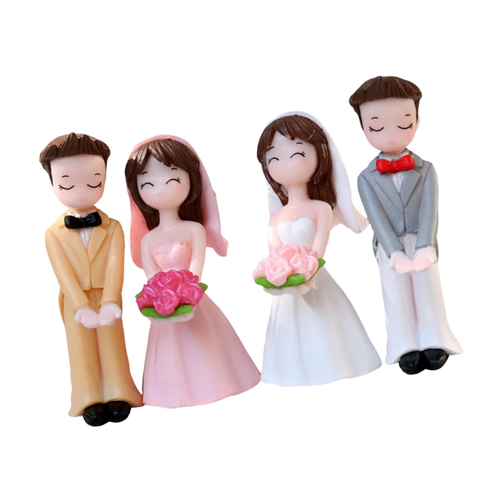 Click here for Rongfmy Wedding Cake Toppers 2 Pairs Mini For Enga... prices