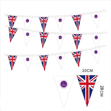2022 Queen Elizabeth II Platinums Jubilee String Flag Triangle Square ...