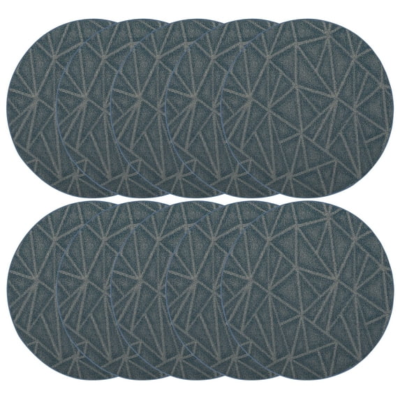 Furnish My Place Geometrical Pattern Indoor/Outdoor Refine Blue Rug ...