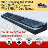 Bridjit 4-Piece Low Rubber Curb Ramp, 16 Feet Driveway Protection ...