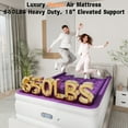 Queen-size inflatable mattress with built-in pump for fast inflation ...