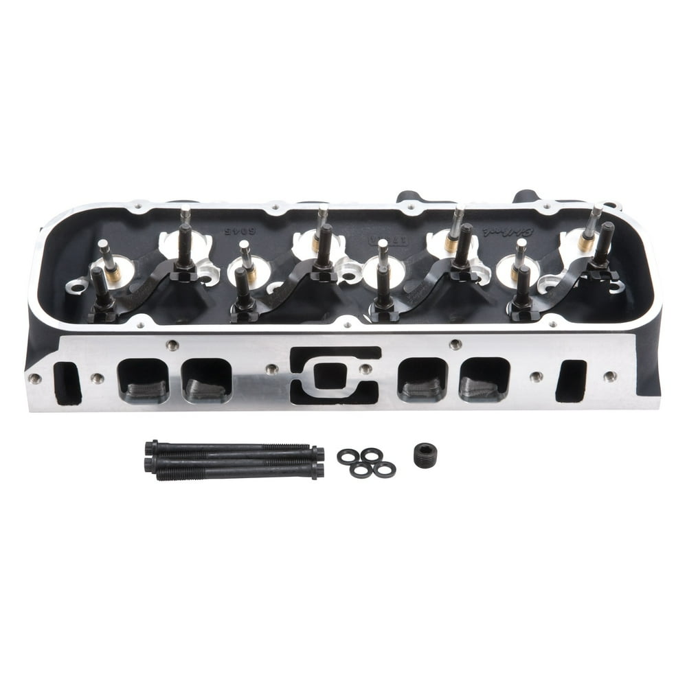 Edelbrock Single Marine BBC Oval Port Head w/ Valves - Walmart.com ...