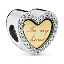 PANDORA In My Heart 18k Gold Plated PANDORA Shine Charm - 767606CZ ...
