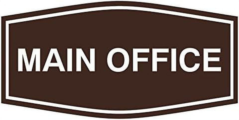 Fancy Main Office Sign (Dark Brown) - Large - Walmart.com