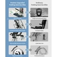 POOBOO Folding Magnetic Exercise Bike, Indoor Cardio Workout, Max ...