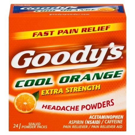 Goody's Extra Strength Headache Powders, Cool Orange, 24 Count ...