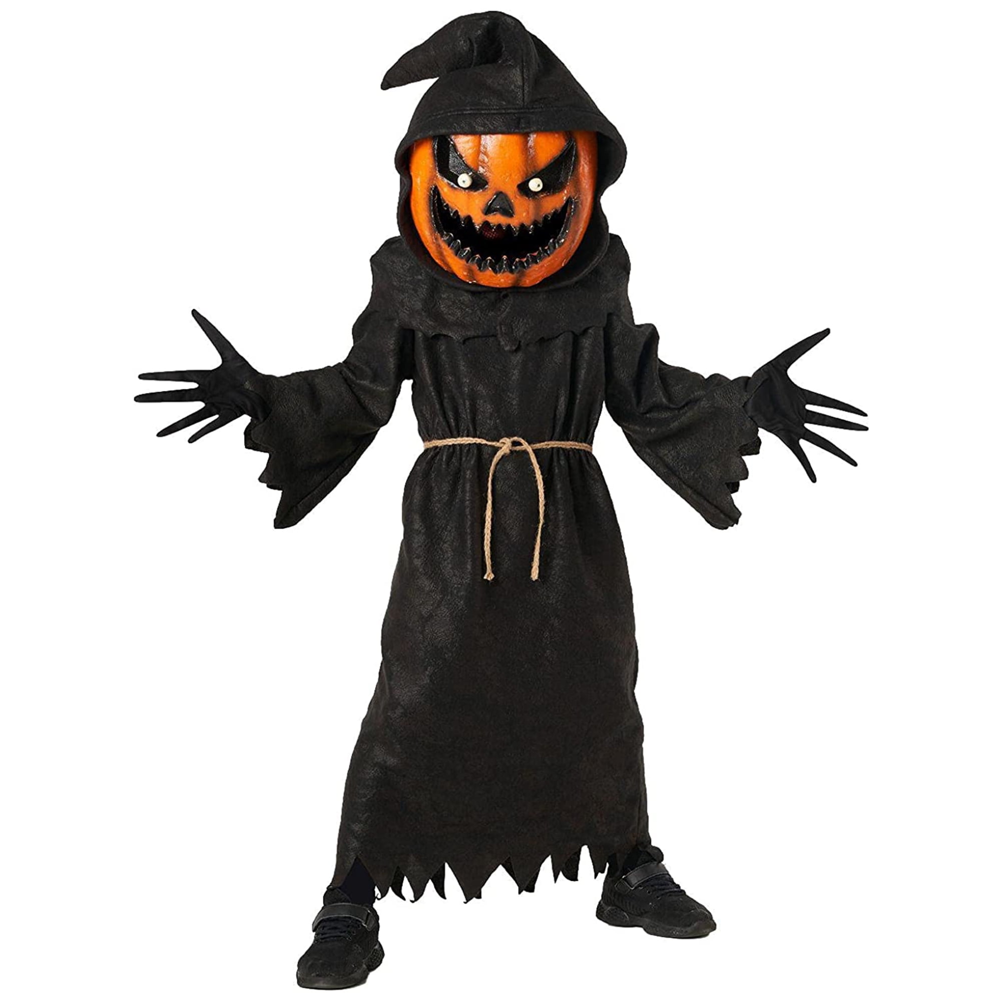 Buy Morph Scary Pumpkin Costume for Kids Party Outfit with Gloves and ...