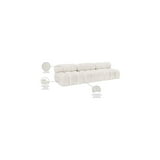 Meridian Furniture Ames Cream Boucle Fabric Modular Sofa - Walmart.com