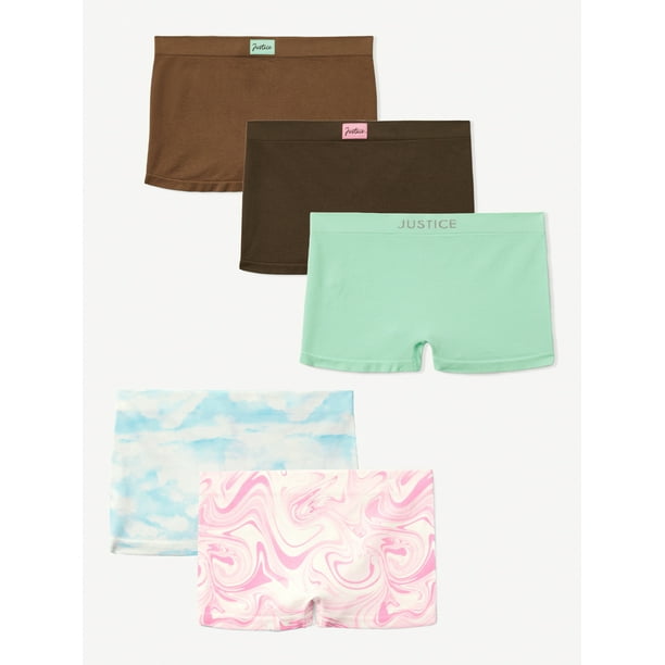 Justice Girls "Shades Collection" Shortie Undies, 5-Pack, Sizes 6-16 ...