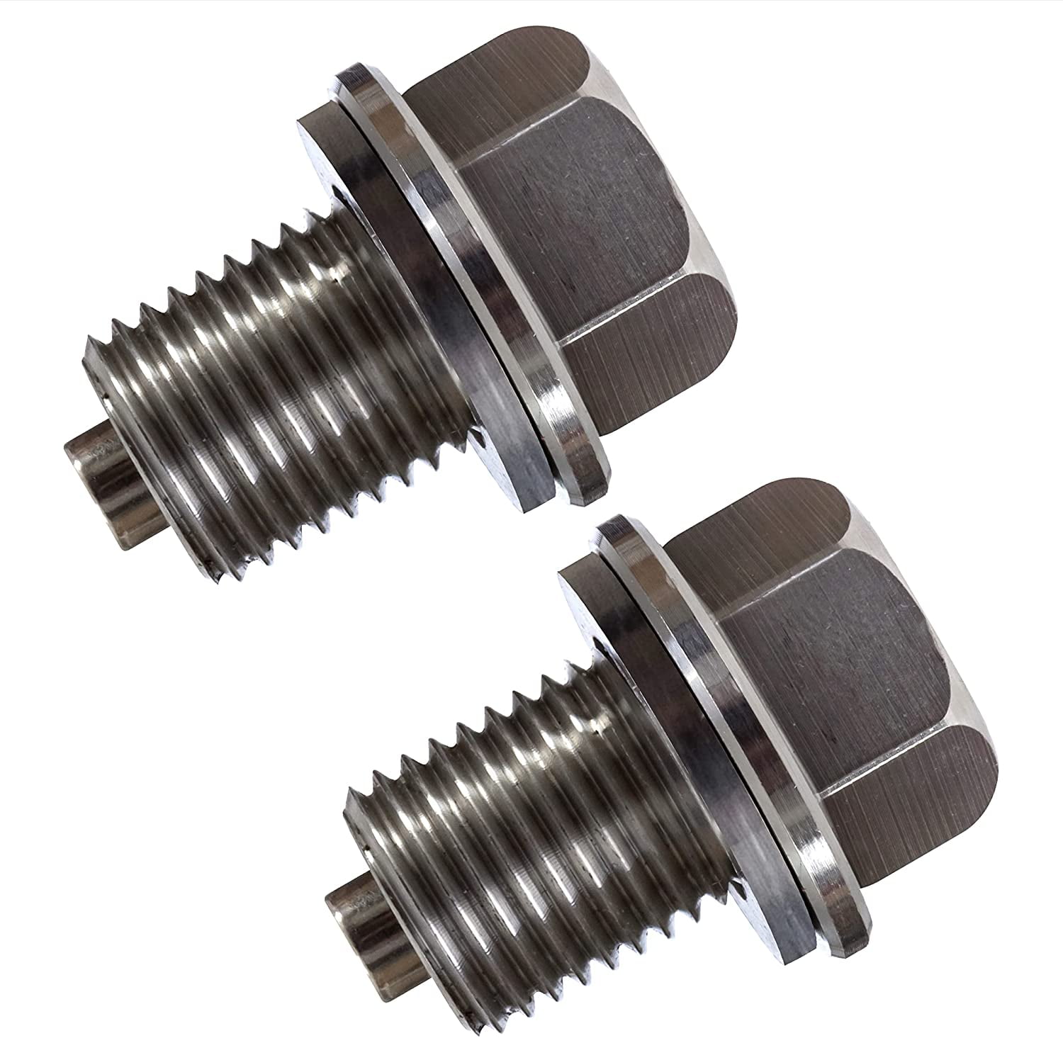 Mission Automotive 2-Pack Stainless Steel Oil Drain Plug with Neodymium ...