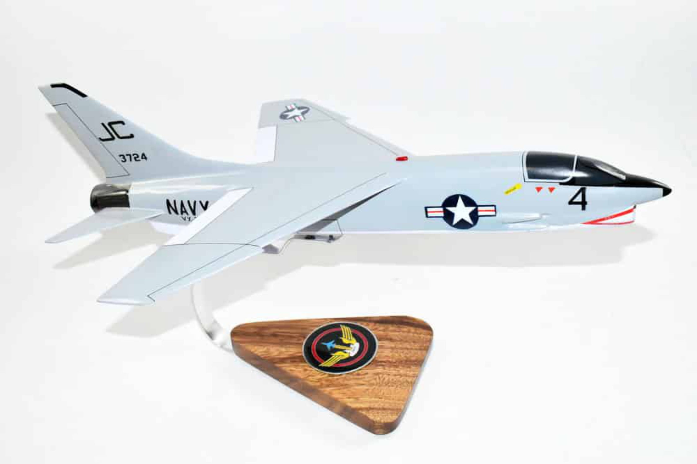 VX-3 F-8 Crusader Model,Vought F-8 Crusader,18,Mahogany Scale Model ...