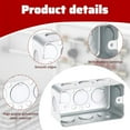 12 Pack 4x2 Inch Electrical Box with 1/2" Knockouts, Galvanized Steel ...