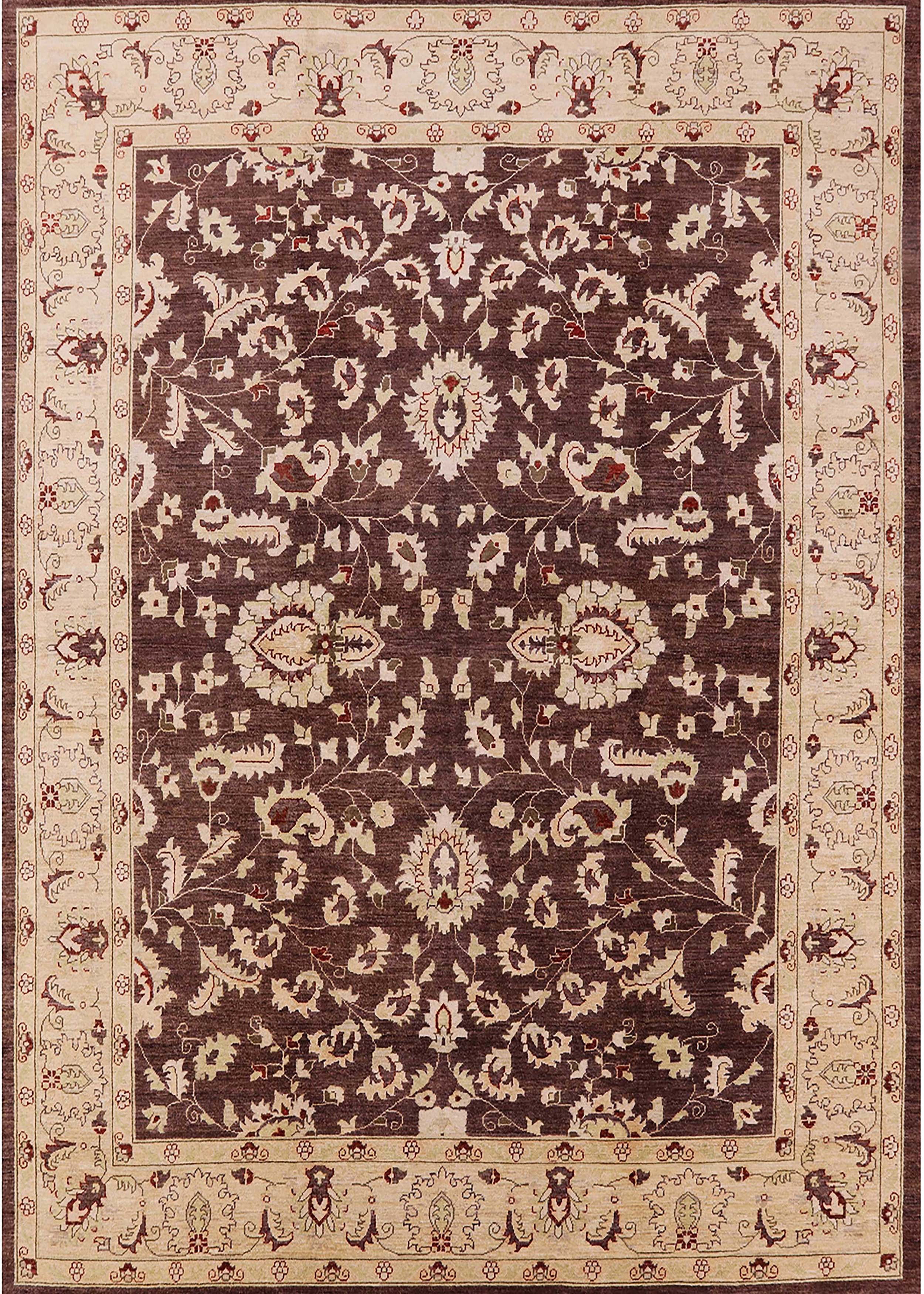 Ahgly Company Indoor Rectangle Mid-Century Modern Red Brown Oriental ...