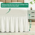 Wrap Around Bed Skirts for King & Cal King Beds 19" Long Drop, Ivory ...