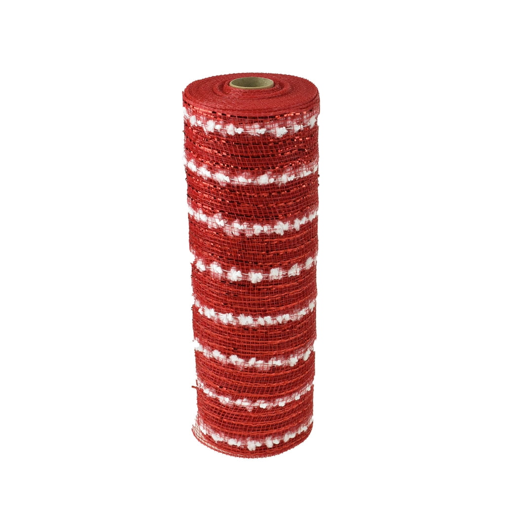 Polyester Snowball Fabric Mesh, 10-Inch x 10-Yard - Red/White - Walmart.com