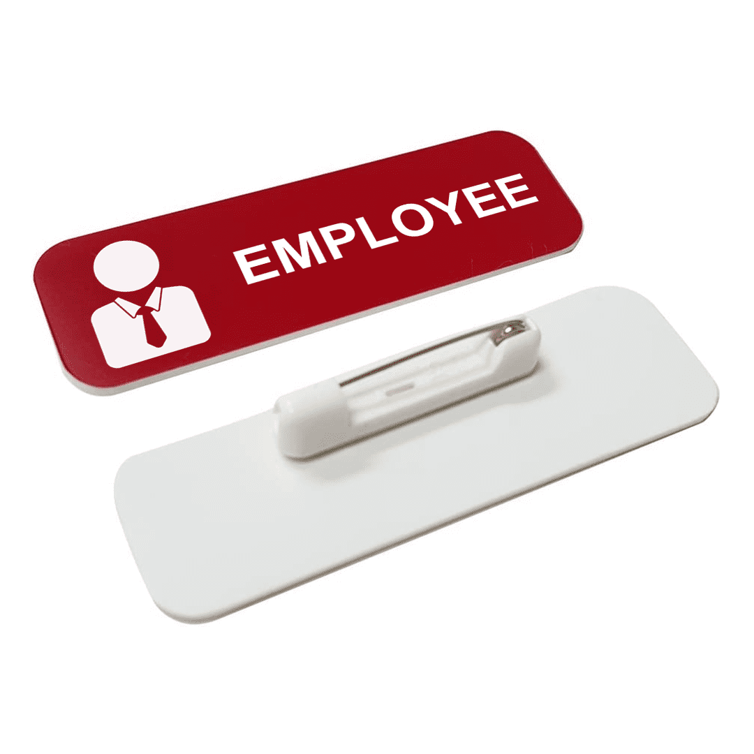 Employee 1 x 3" Name Tag/Badge, Red, (3 Pack) - Walmart.com
