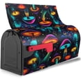 Colorful Mushrooms Welcome Magnetic Mailbox Cover, Mailbox Wrap ...