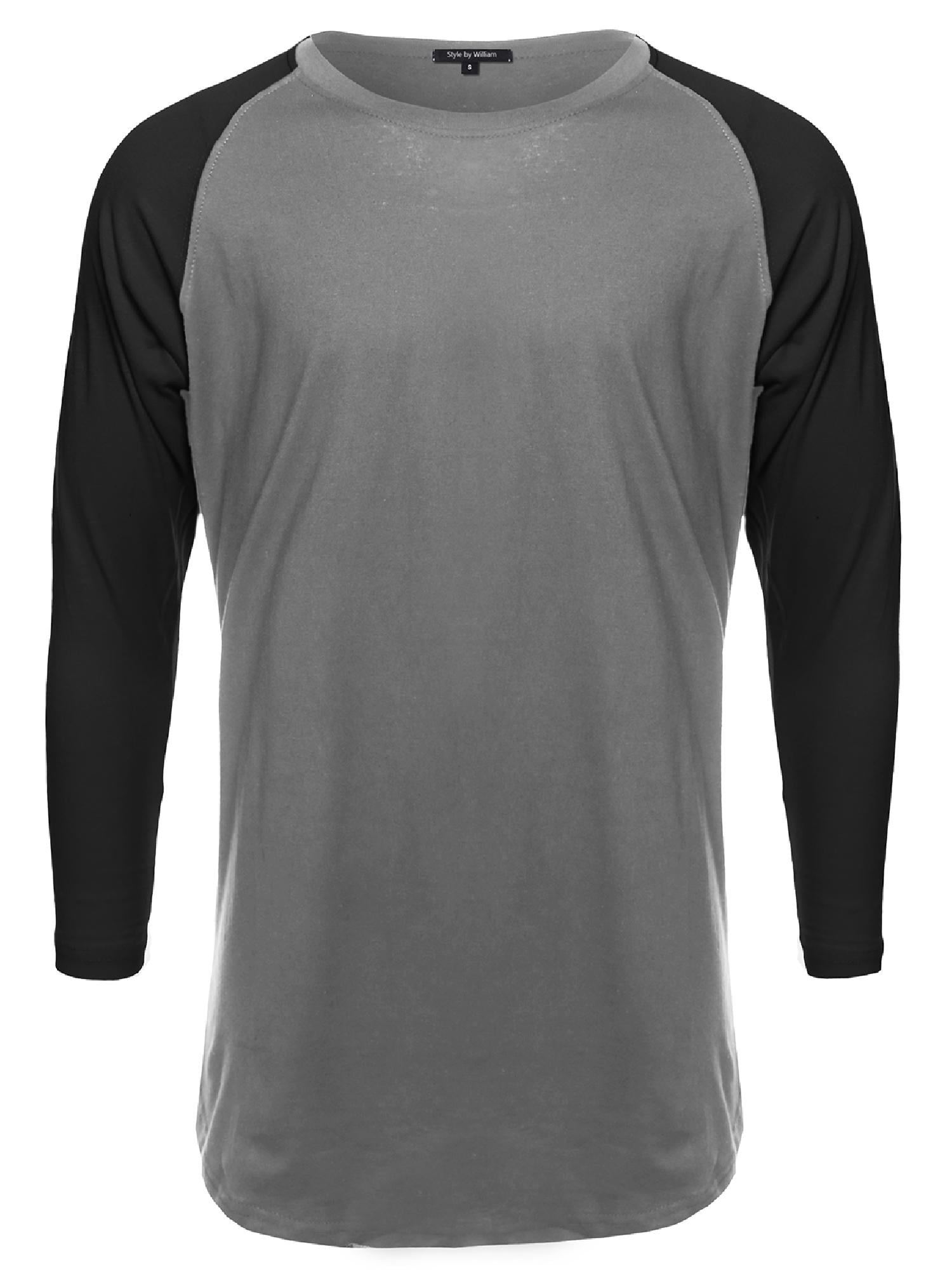 FashionOutfit Men's Basic Lightweight Baseball Raglan Shirt - Walmart.com