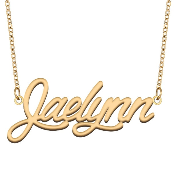 HUAN XUN Women's Nacklace Name Jaelynn Scripted Name Necklace for Best ...