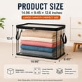 Portable Large Heavy Duty Clear Plastic Storage Box with Hinged Lid ...