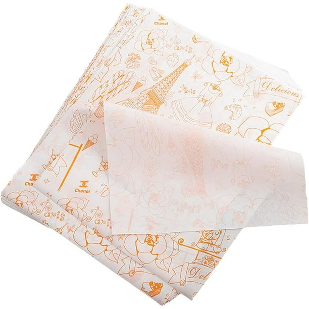 100 Sheets Food Packaging Paper Sandwich Wrap Paper Burger Wrap Paper ...