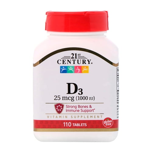 21st Century D-1000, Maximum Strength D3 Tablets, 110 Ea , 6 Pack ...