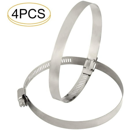 cueiha 4Pcs 150mm Stainless Steel Adjustable Hose Clamp For Fixing ...