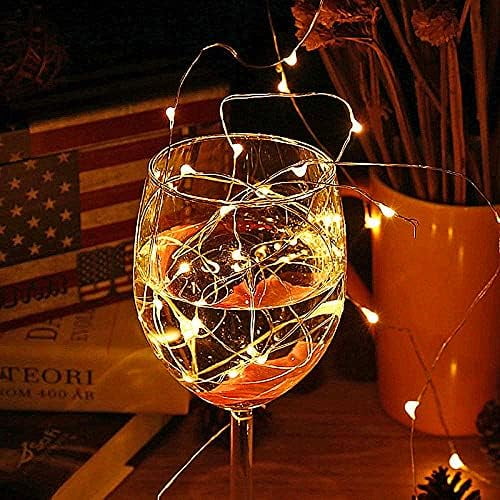 LINLIN Copper Wire Lights, 2 Pack 10M 33ft 100 LED Copper Wire Fairy ...