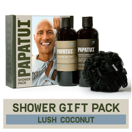 Papatui Holiday Gift Set, Men's Care Shower Pack, Shampoo Conditioner ...