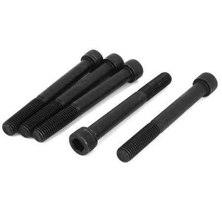 M12 x 105mm 12.9 Alloy Steel Hex Socket Head Cap Screw Bolt Black 5pcs ...