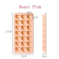 binyu 21 Holes Heart Silicone Ice Cube Tray with Lid, Flexible Non ...