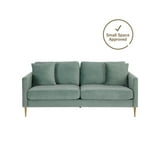 CosmoLiving by Cosmopolitan Highland Velvet Sofa with Pillows, Green ...