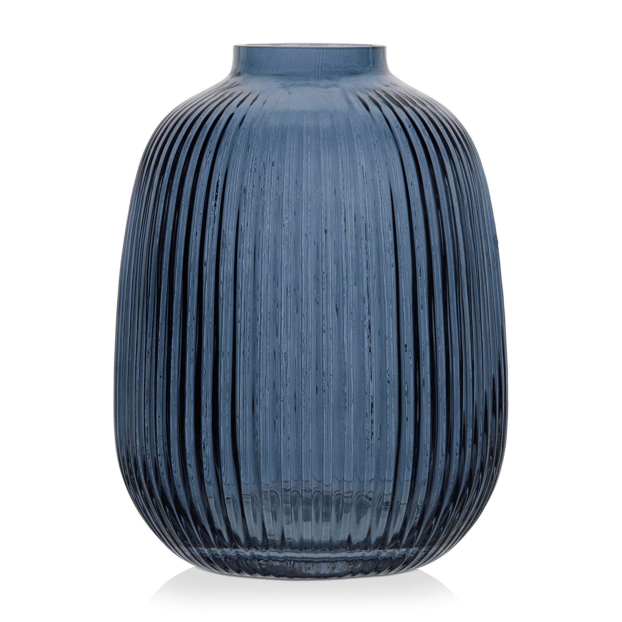 Bouclair Blue Ribbed Glass Table Vase - Walmart.ca