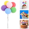 Multi Color Balloon Bouquet Cluster/Single Birthday Balloon Pick Cake ...
