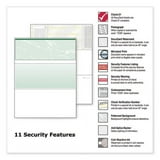 "Standard Security Check, 11 Features, 8.5 X 11, Green Marble Top, 500 ...