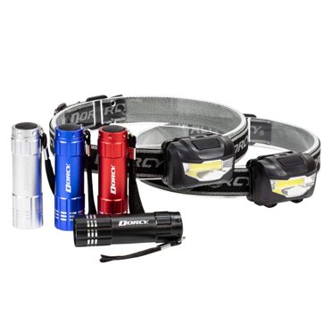 Dorcy 41-2095 Adjustable LED Headlight Flashlight with Blinking Red ...