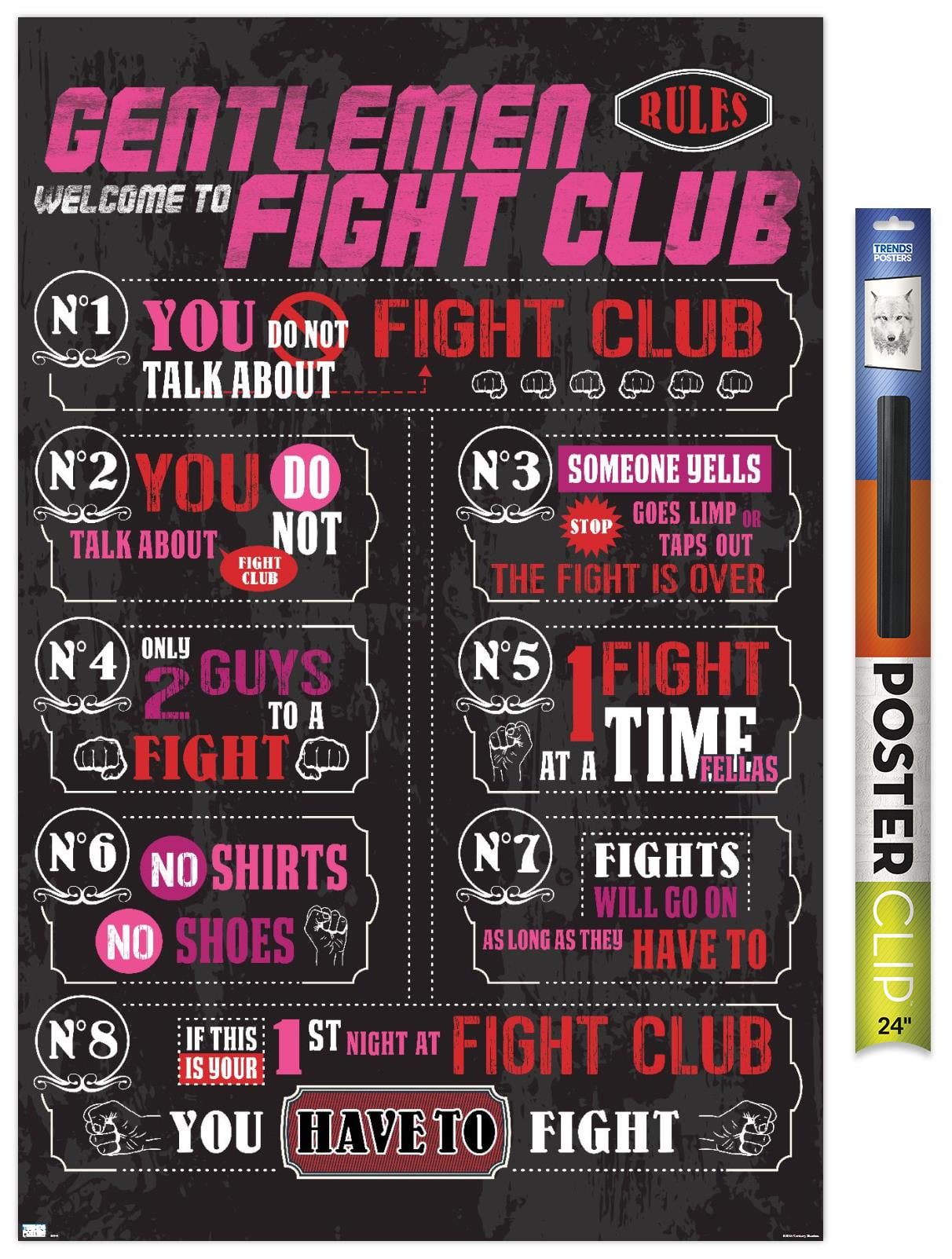 Trends International Fight Club - Rules Wall Poster 22.375" x 34 ...