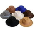 Keevoom Fedora Hats for Men Women Vintage Wide Brim Felt Panama Hats ...