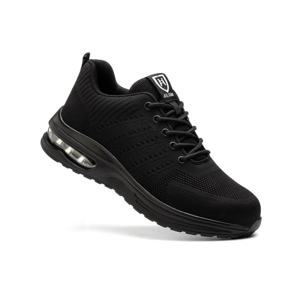 MANLEGU Steel Toe Shoes for Men Work Safety Shoes Lightweight Slip ...