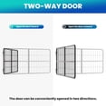 48x23-Inch Two-Way Horse Stall Gate, High-Strength Steel with 0.8-Inch ...