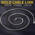 ChainsHouse Silver Chains Rolo Necklace for Men,Stainless Steel Cable ...