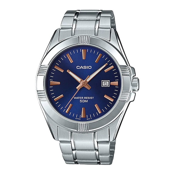 Casio Standard Analog Resin Strap Blue Dial Quartz MTP-VD01-2E Men's ...