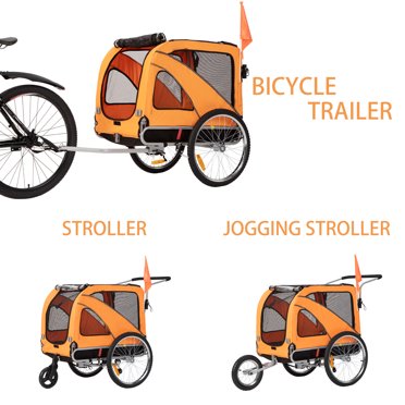 Sepnine 10308-Blue Bicycle Pet Trailer with Suspensions, Blue - Walmart.com