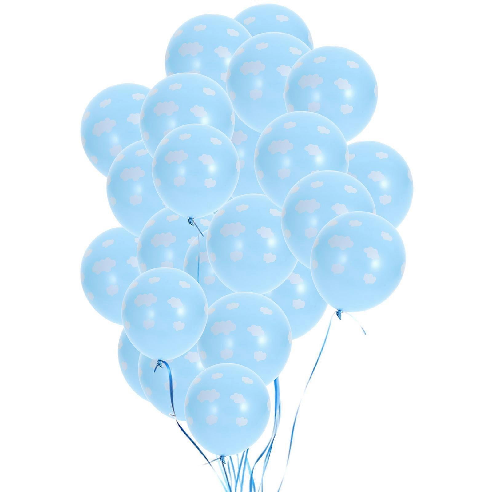50 piezas de globos de látex azules de 12 pulgadas con estampado de ...